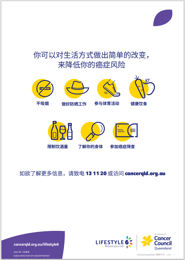 Lifestyle 6 Early detection of cancer in Men (Simplified Chinese) PDF ...