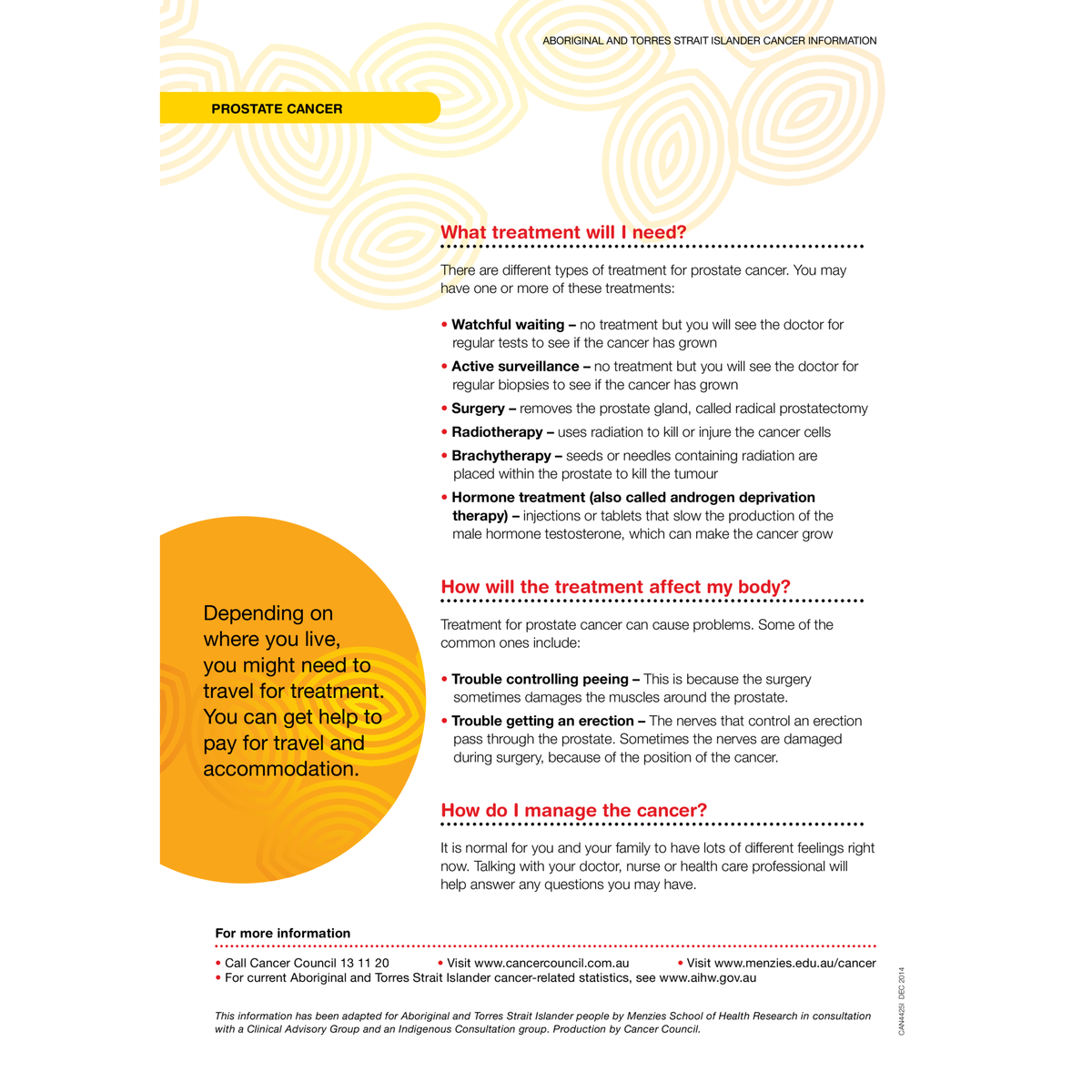 Prostate Cancer - For Aboriginal and Torres Strait Islander People (PD ...
