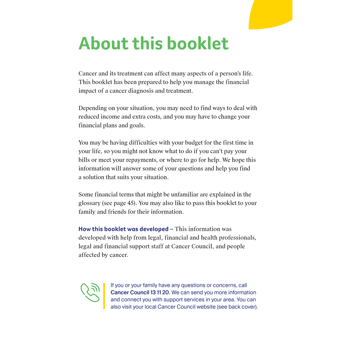 Cancer and Your Finances – Cancer Council Queensland Resources