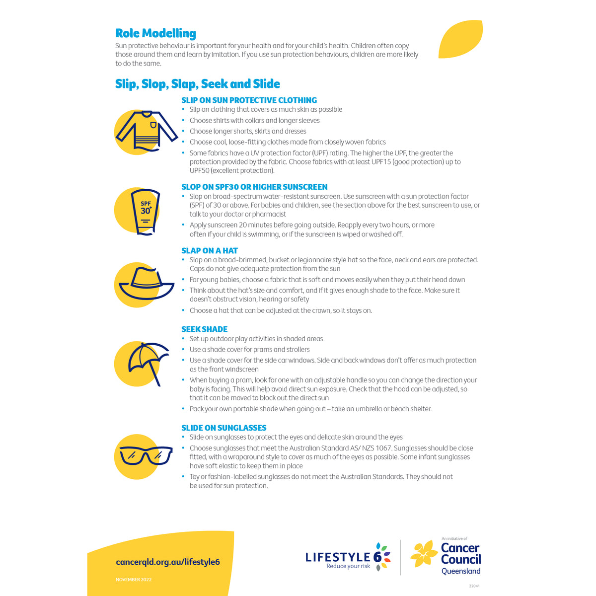 Lifestyle 6 Sun protection and young children – Cancer Council ...