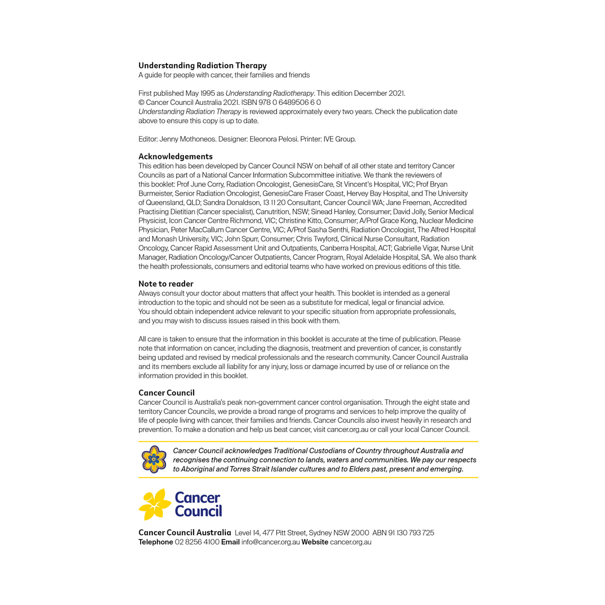 Understanding Radiation Therapy – Cancer Council Queensland Resources