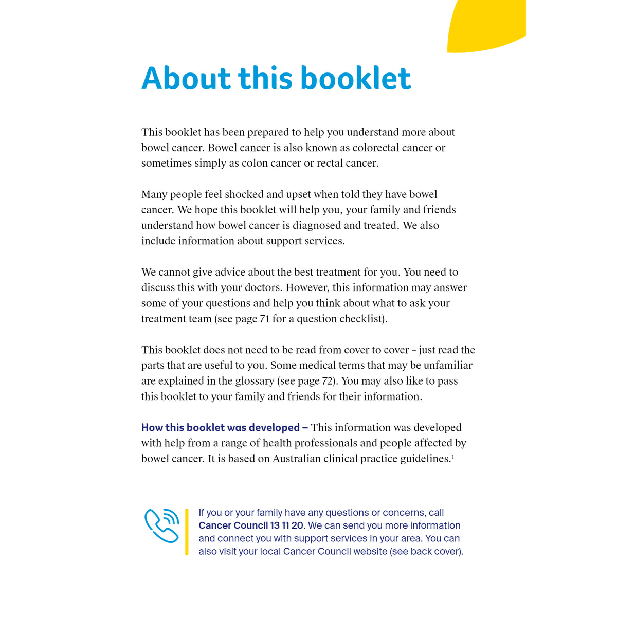 Understanding Bowel Cancer – Cancer Council Queensland Resources