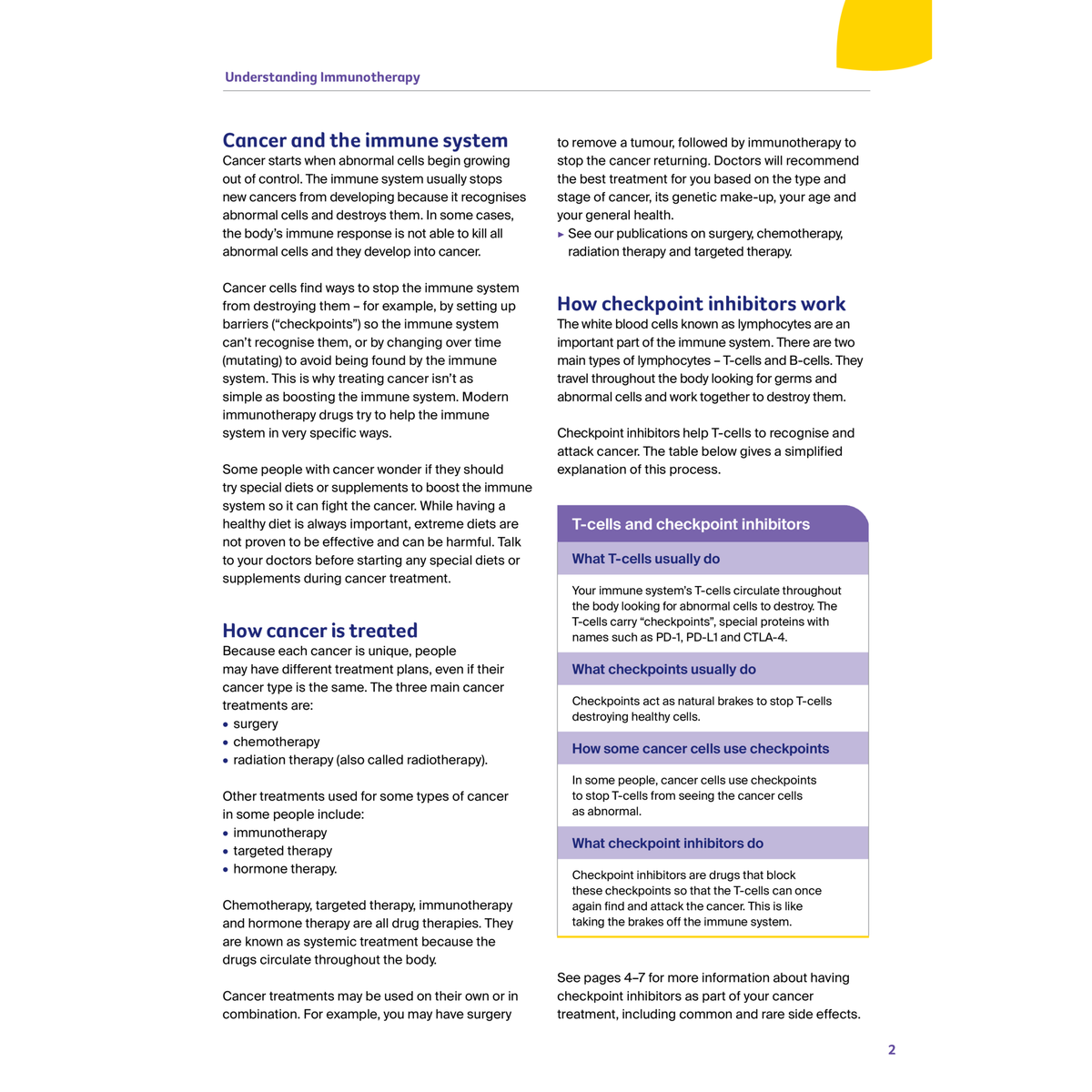 Understanding Immunotherapy (PDF Download) – Cancer Council Queensland ...