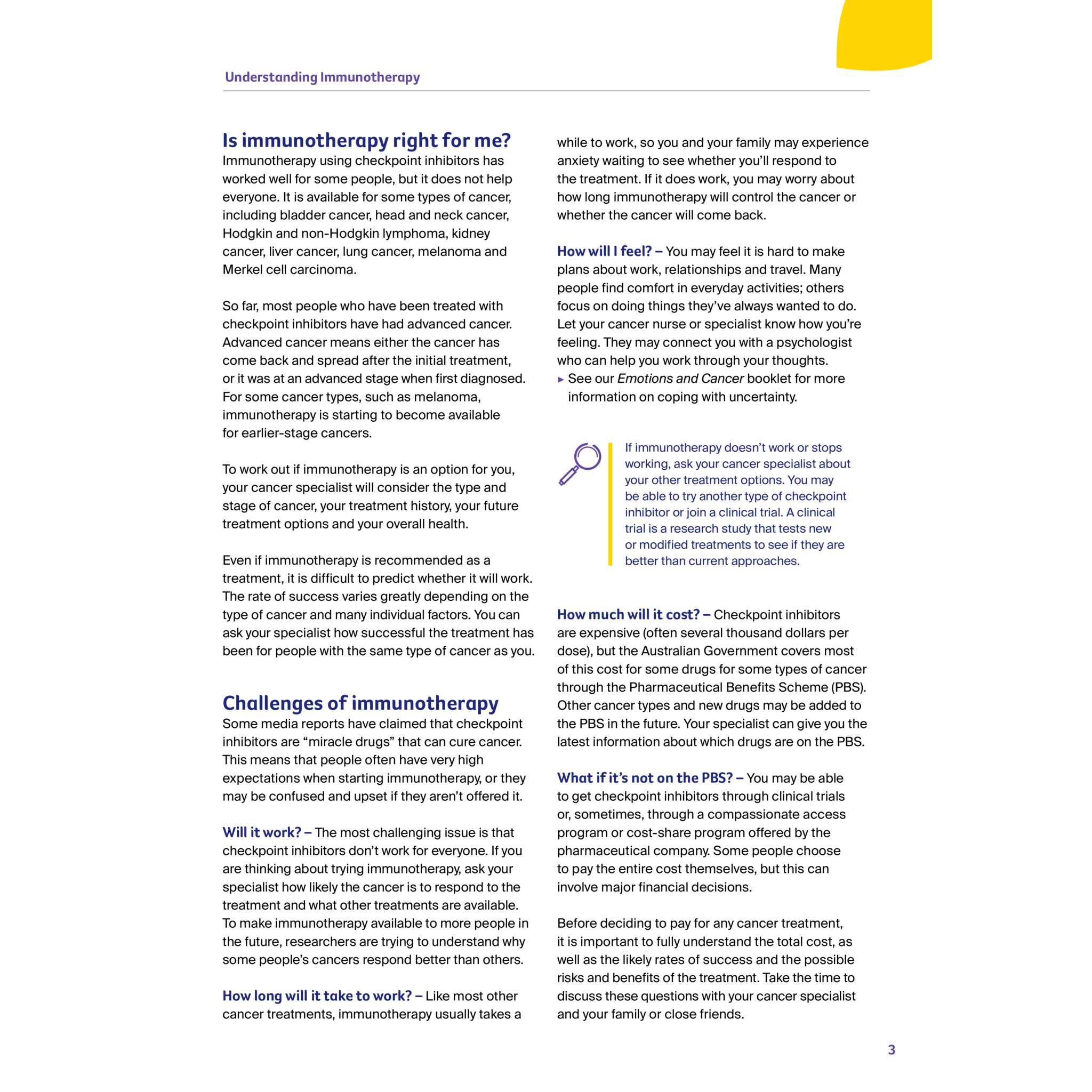 Understanding Immunotherapy (PDF Download) – Cancer Council Queensland ...