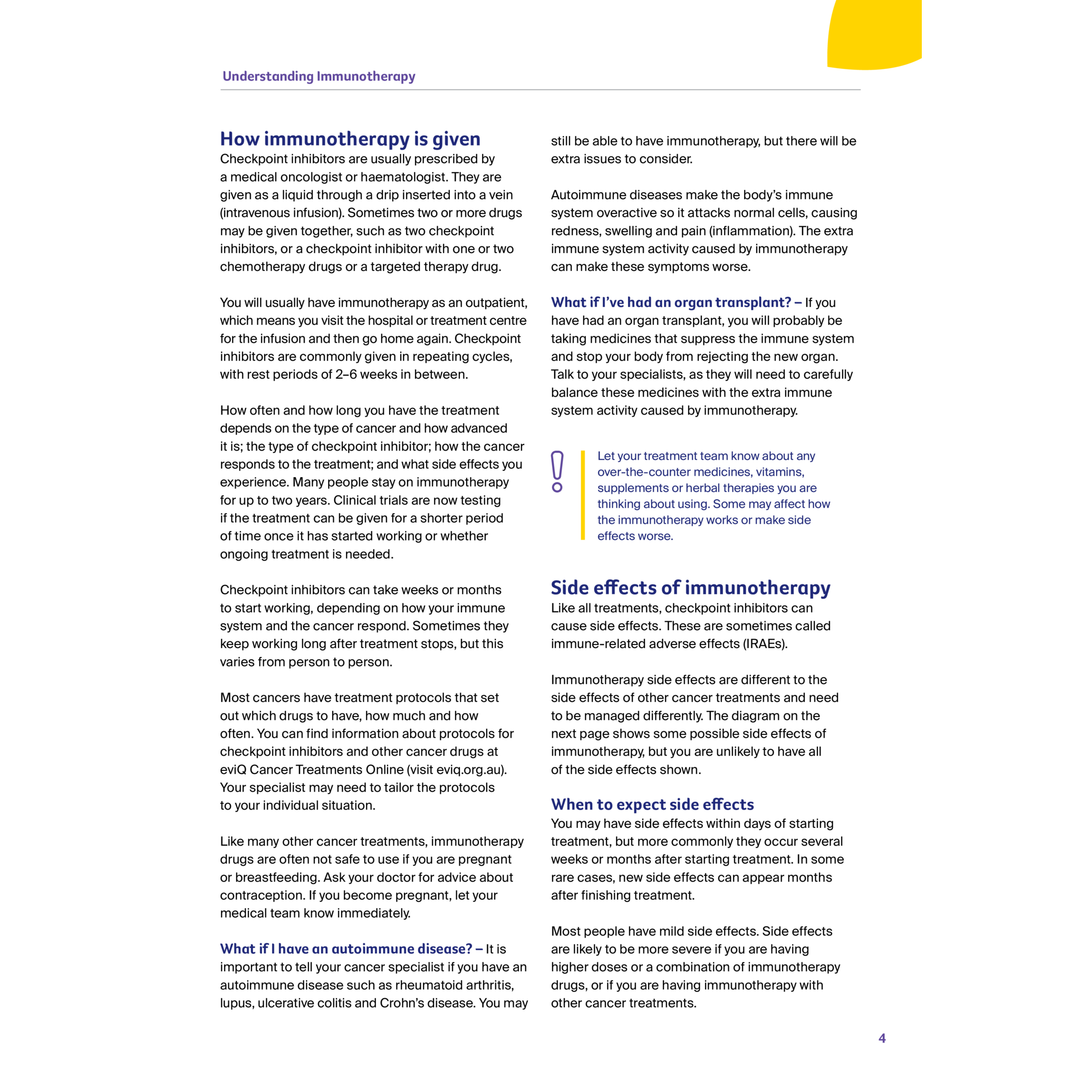 Understanding Immunotherapy (PDF Download) – Cancer Council Queensland ...