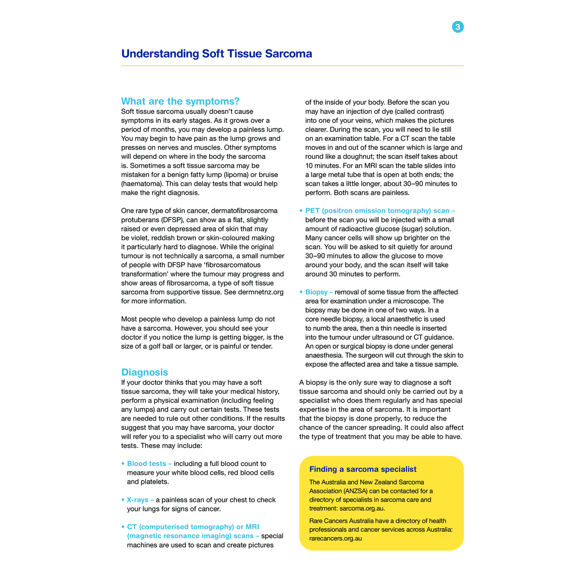 Understanding Soft Tissue Sarcoma Pdf Download Cancer Council