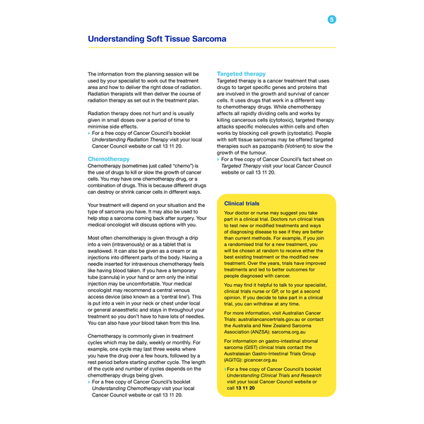 Understanding Soft Tissue Sarcoma Pdf Download Cancer Council